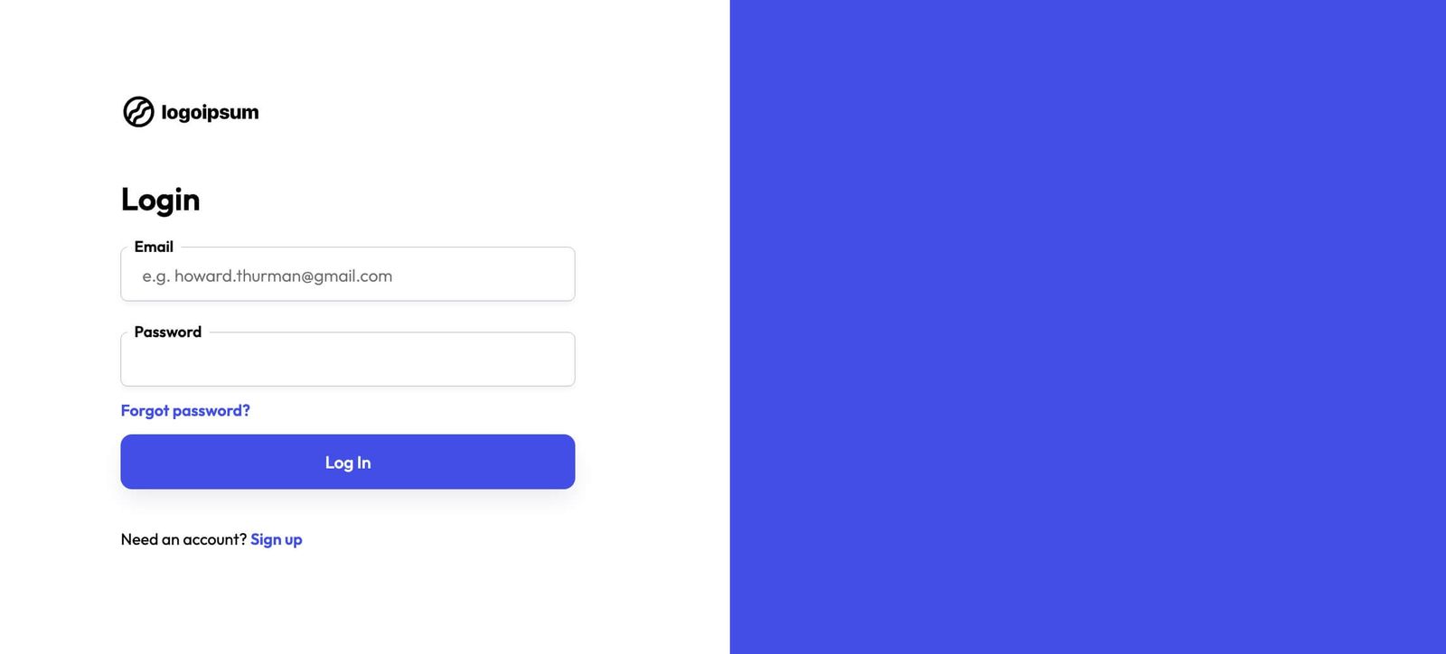 Splitscreen Login Page | Free Webflow Component